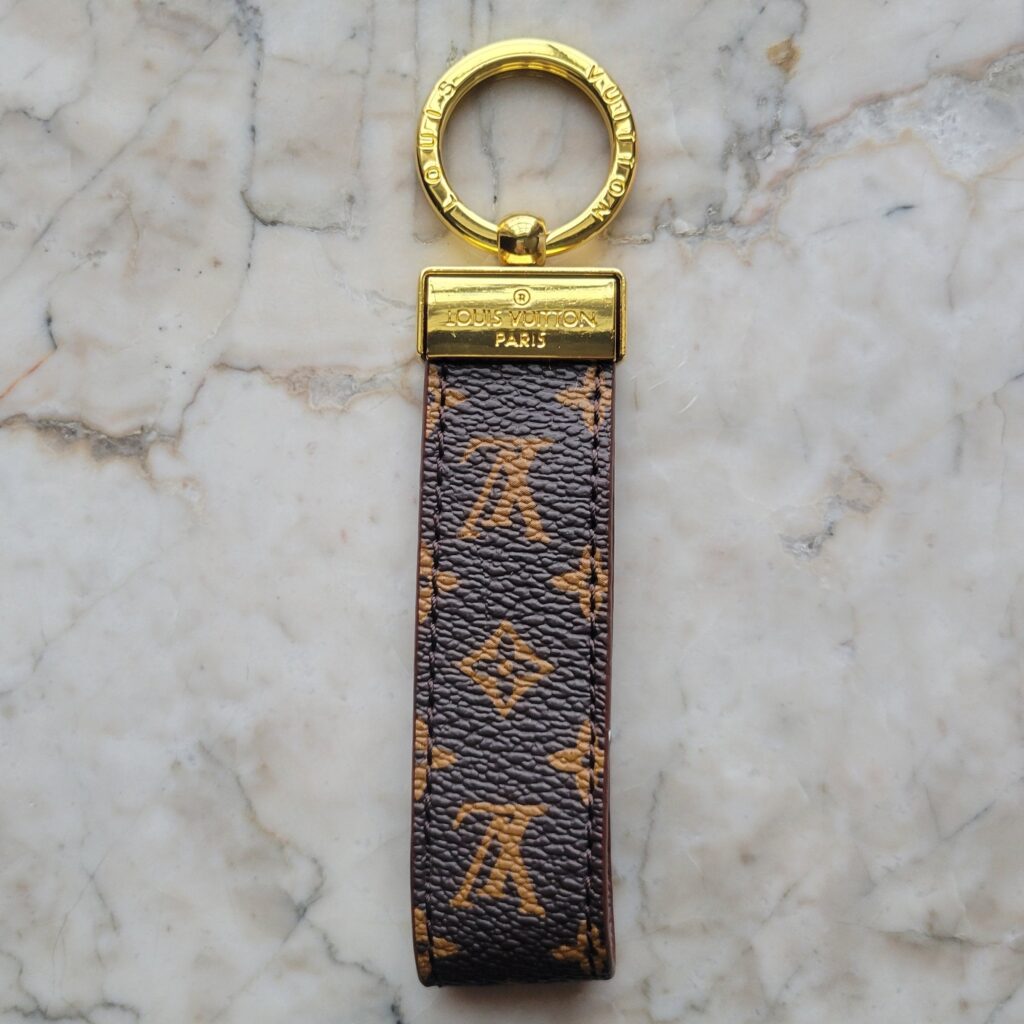 Brown Monogram Leather Keychain - Small Print – MikesTreasuresCrafts