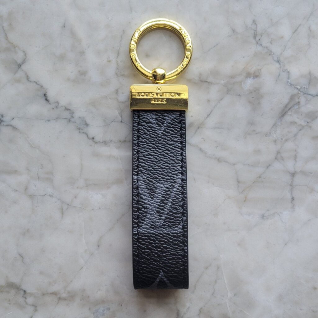 Black Monogram Leather Keychain – MikesTreasuresCrafts