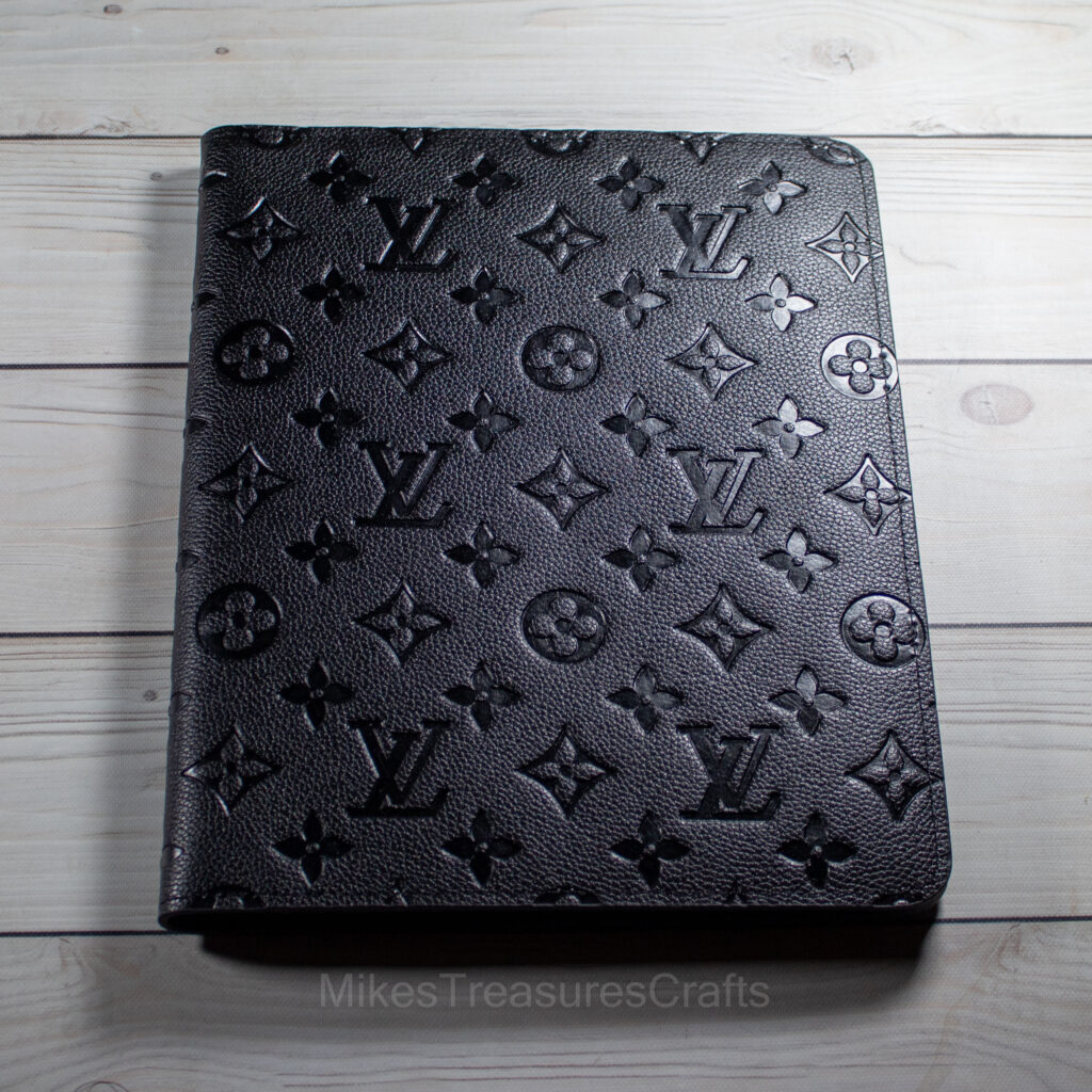 Black Emboss LV Notebook Cover – MikesTreasuresCrafts